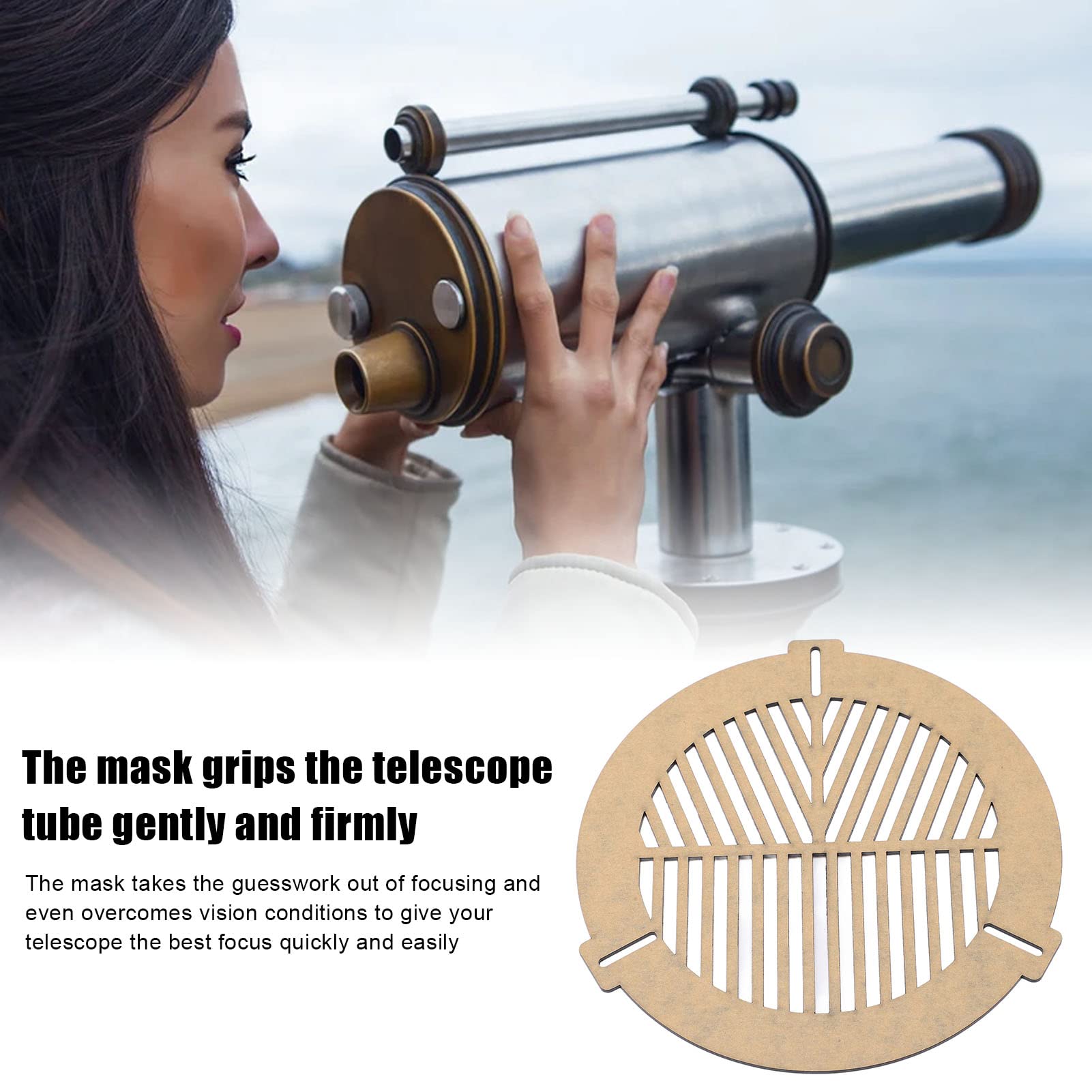 Bahtinov Focusing Mask, 120 to160mm/4.7in to 6.3in Acrylic Focus Mask for Telescope, for Dobsonians, Cas, etc