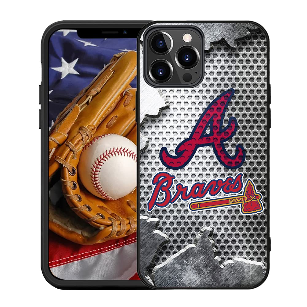 for Atlanta Baseball Fans Case Cover Compatible with iPhone 12/12 Pro, Slim Fit Protective Back Case Shell Gift for Dad Mum Men Women Boy Girl for 12/12 Pro 6.1 in