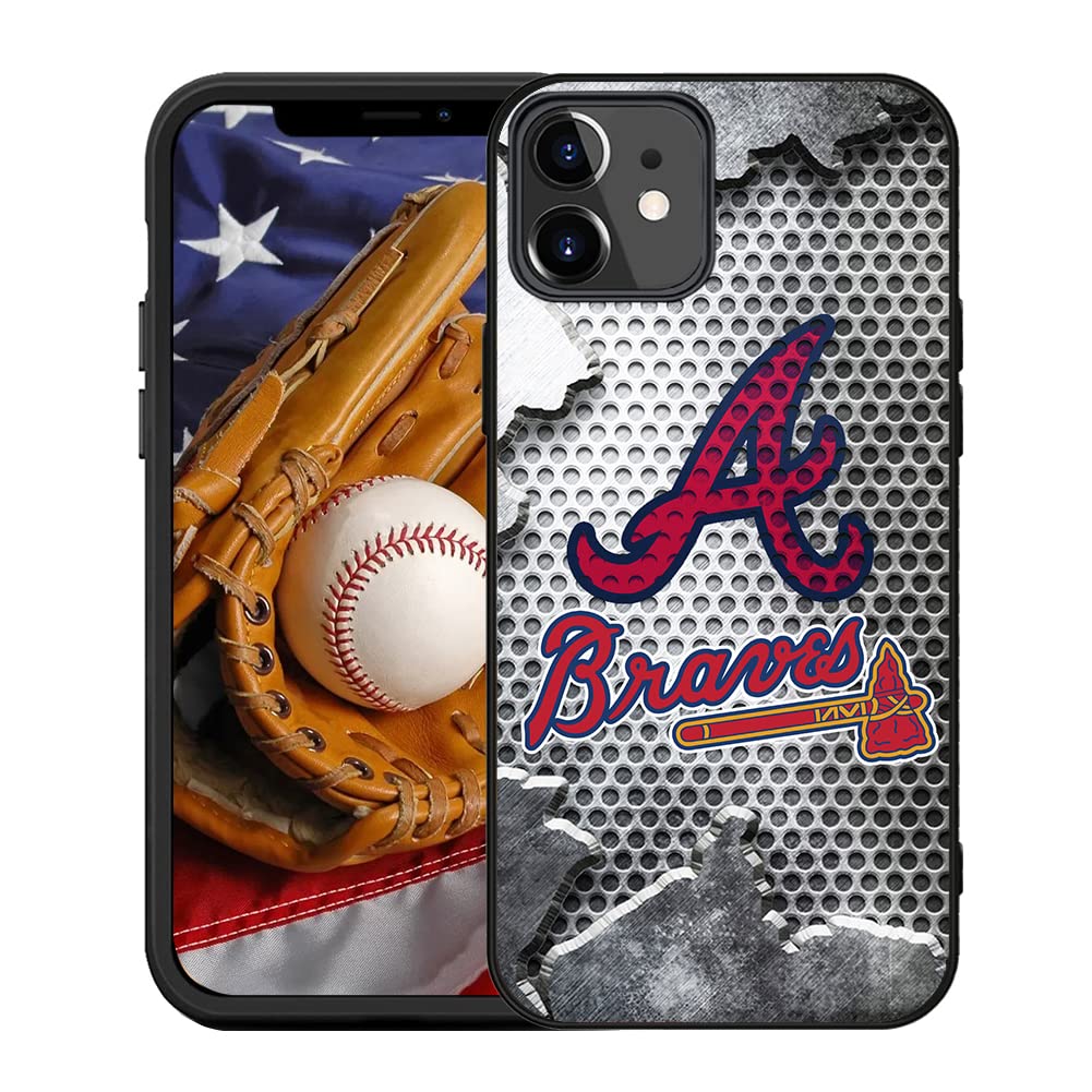 for Atlanta Baseball Fans Case Cover Compatible with iPhone 12/12 Pro, Slim Fit Protective Back Case Shell Gift for Dad Mum Men Women Boy Girl for 12/12 Pro 6.1 in