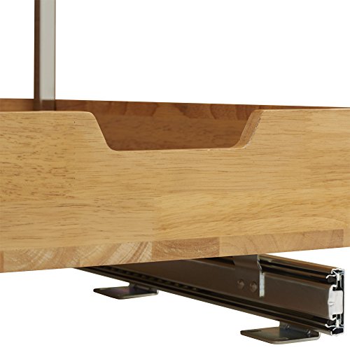 Household Essentials 24221-1 Glidez 2-Tier Sliding Cabinet Organizer, 11.5" Wide, Wood