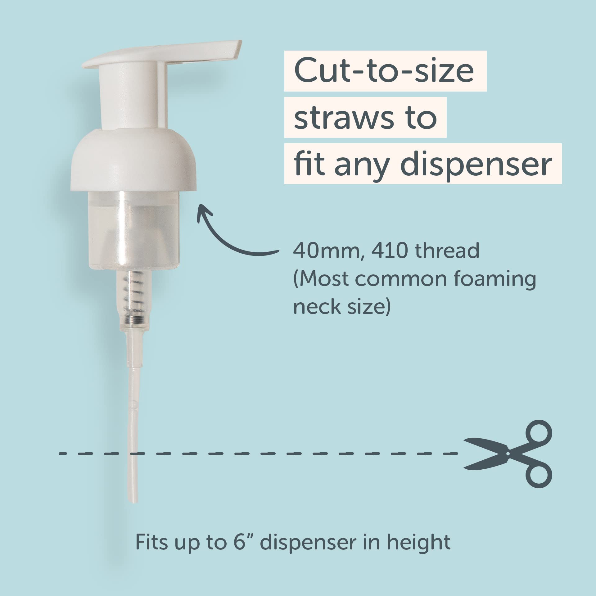 Tirtyl Foaming Replacement Pump Set - 2 Pack - 40mm (1.57”) Wide Rim (40/410 neck size) - Unique Matte Finish - High Rated 1.66c Foam Output for Maximum Foam (Matte White)