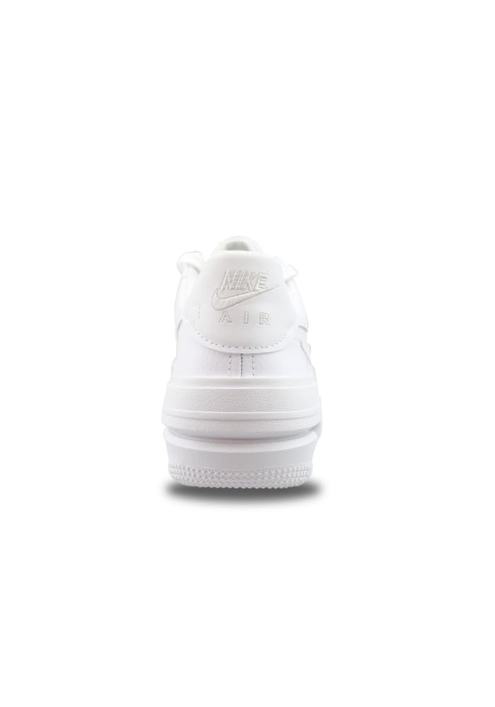Nike Womens Air Force One PLT.AF.ORM Sneakers (White/Summit White-White-White, 9)