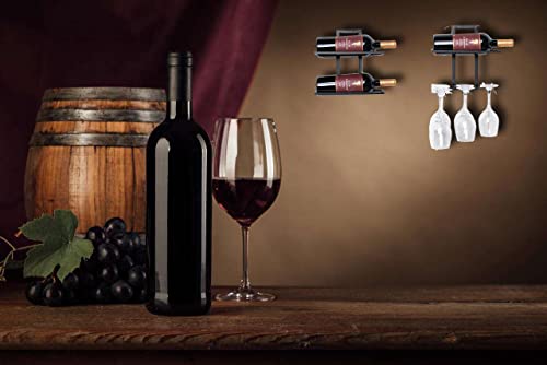 EKR Wine Glass Holder Under Cabinet Hanging Wine Rack Home Kitchen Storage Organizer Dining Wine Accessories (Wine Rack)