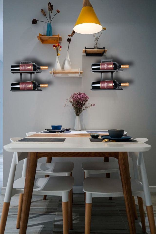 EKR Wine Glass Holder Under Cabinet Hanging Wine Rack Home Kitchen Storage Organizer Dining Wine Accessories (Wine Rack)