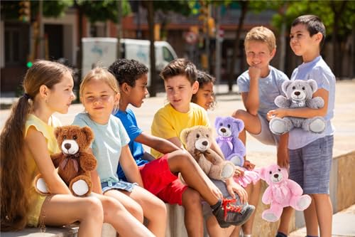 UHousDeco 13.5 Inch 3 Packs Cute Teddy Bear Stuffed Animal Plush Toys Gift for Kid, Grey Tan Brown