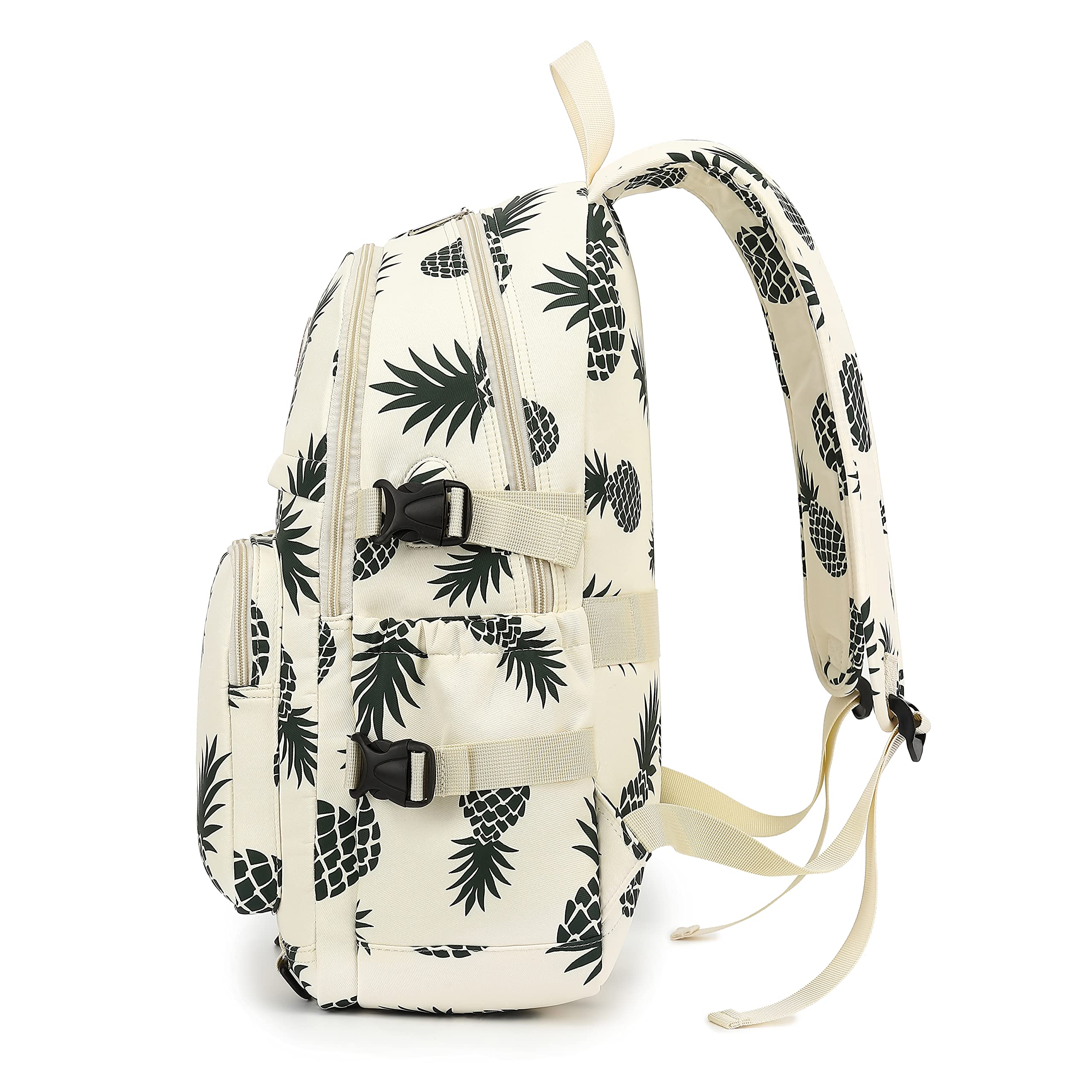 Dimanito Laptop Backpack College Backpack with USB charging port for laptop up to 15 inch Men Women outdoor Travel Backpack (Pineapple)