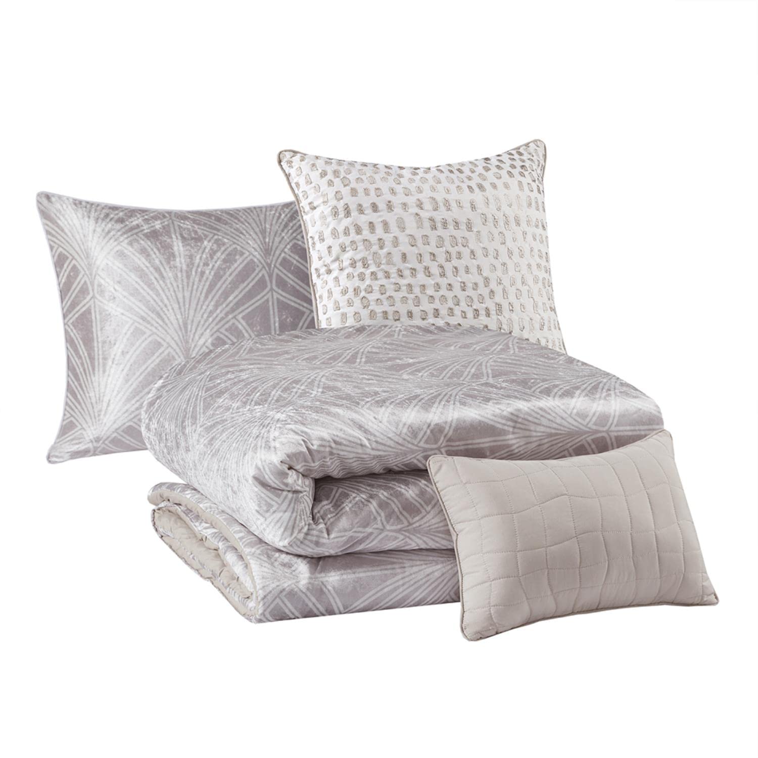 Beautyrest Polyester 5-Piece King Comforter Set in Champagne BR9144409622-04