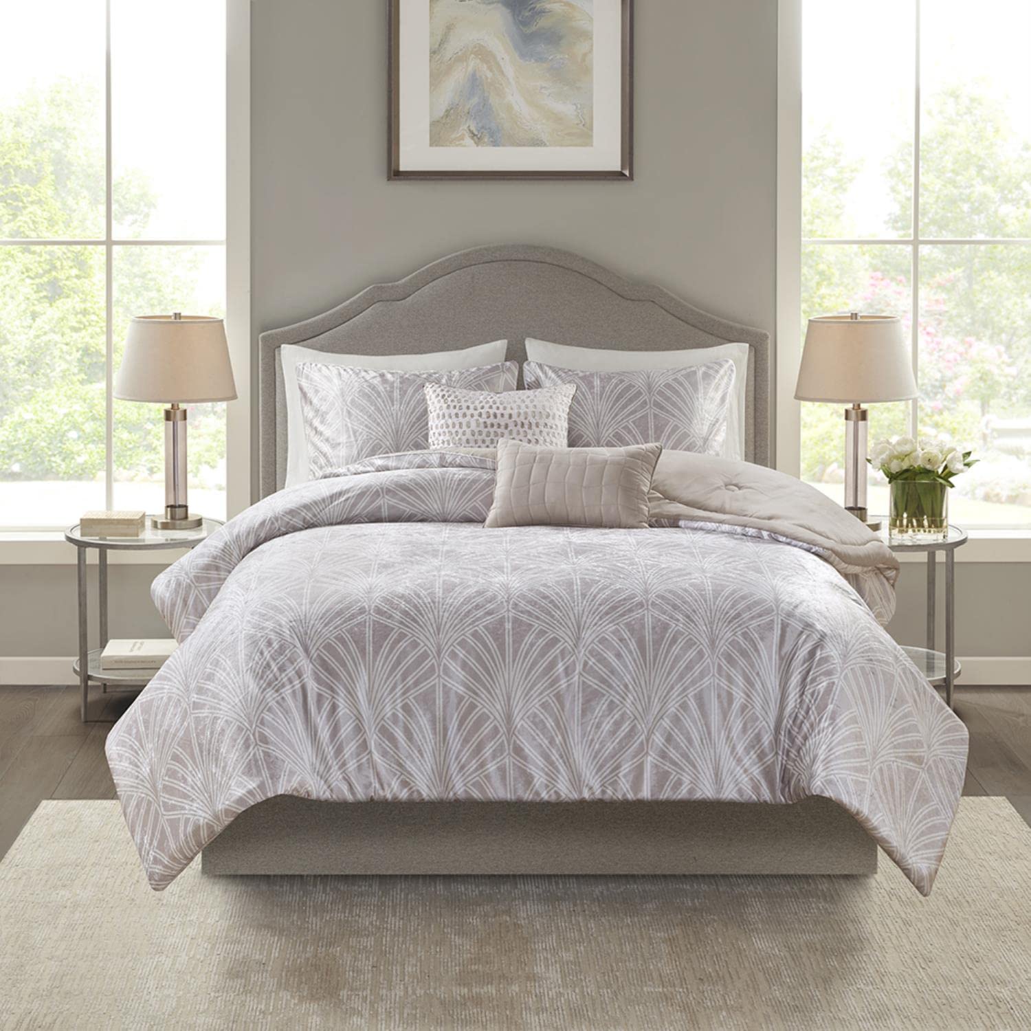 Beautyrest Polyester 5-Piece King Comforter Set in Champagne BR9144409622-04