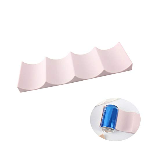 Creative Fridge Monkey Mat Refrigerator Organizer - Elegant and Modern Wine Rack Table Top Wine Storage Stacks Cans and Bottles for Easy Storage (Milky White)