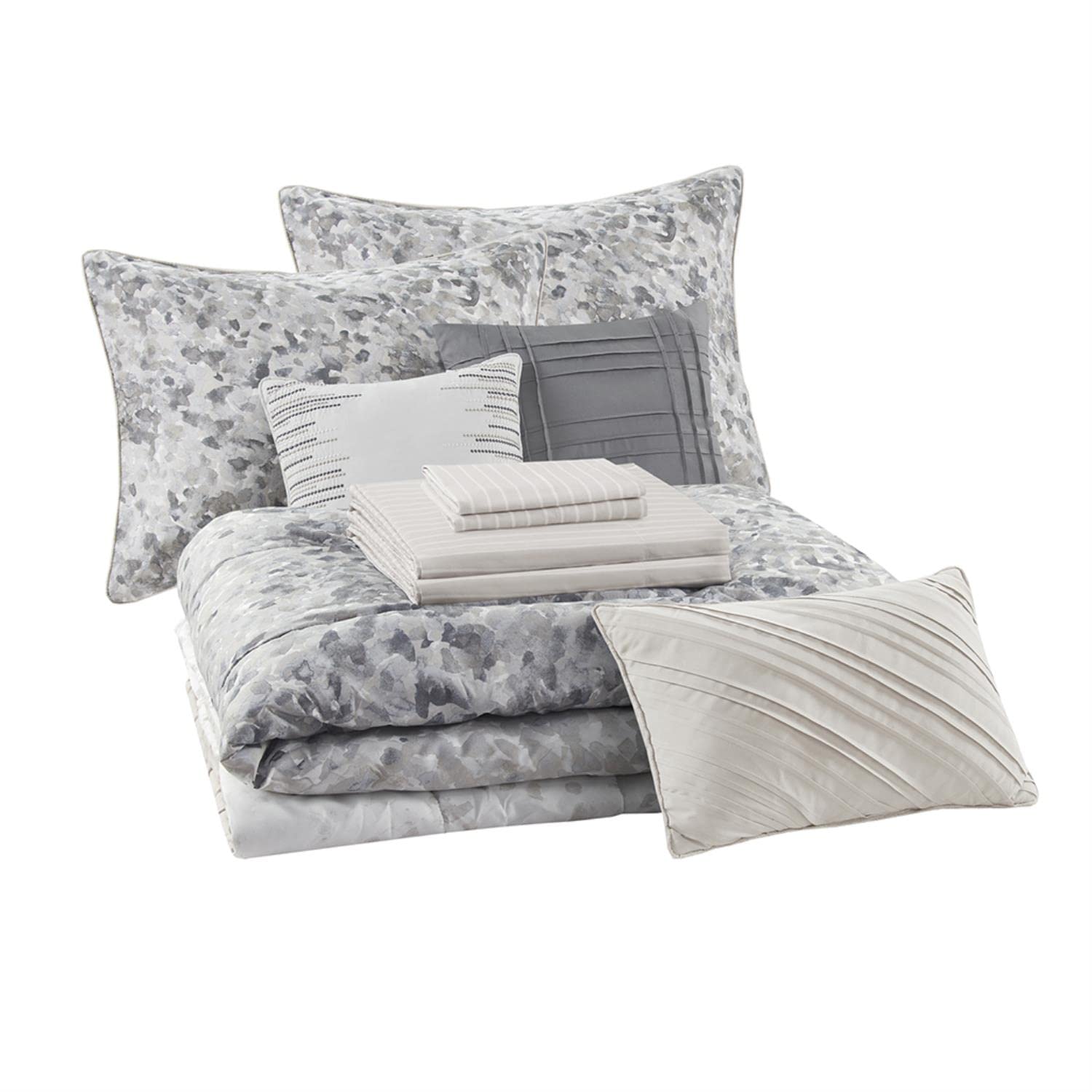 Beautyrest Polyester 10-PC King Comforter Set in Neutral BR9144409622-12
