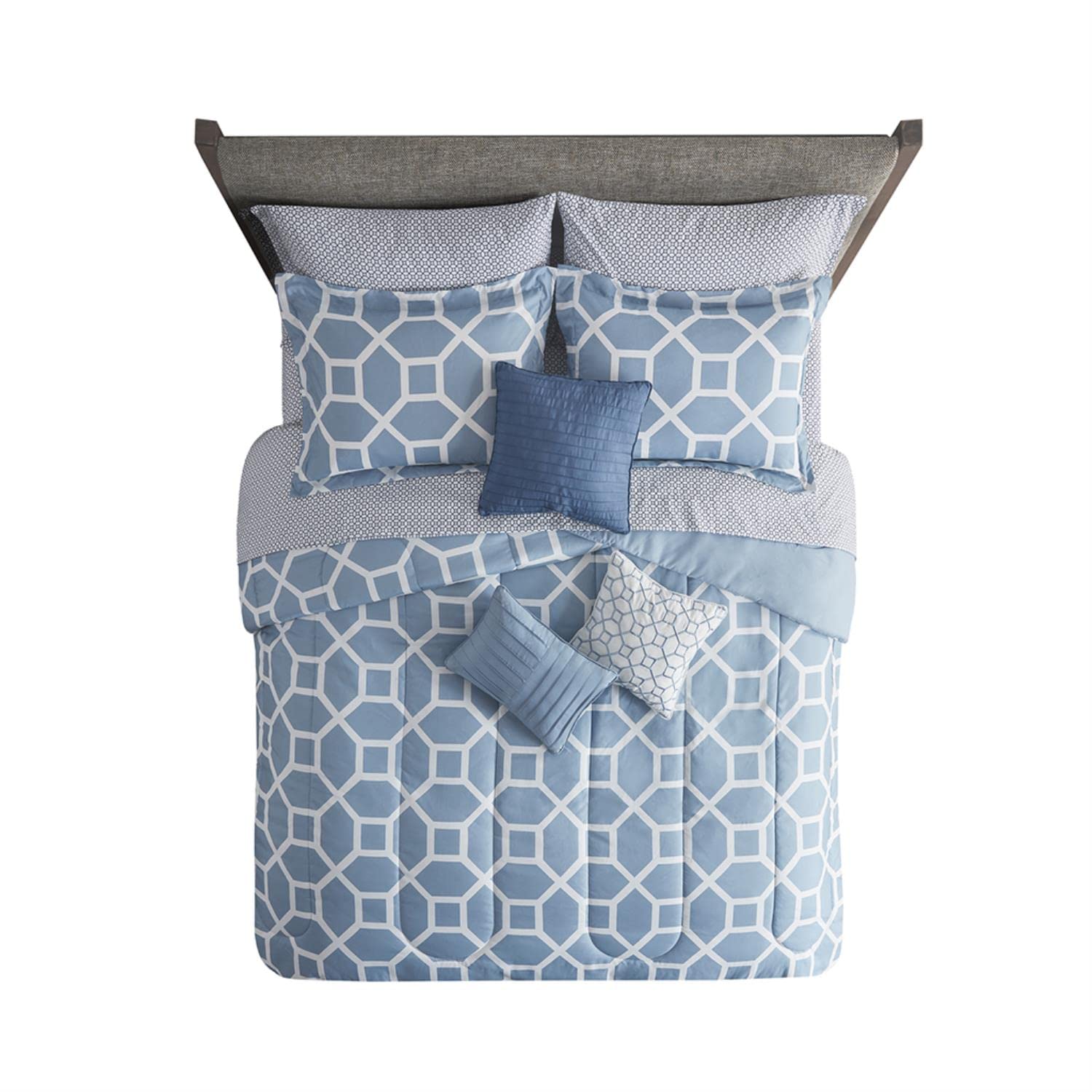 Beautyrest Polyester Printed 10-PC King Comforter Set with Blue BR9144409622-18