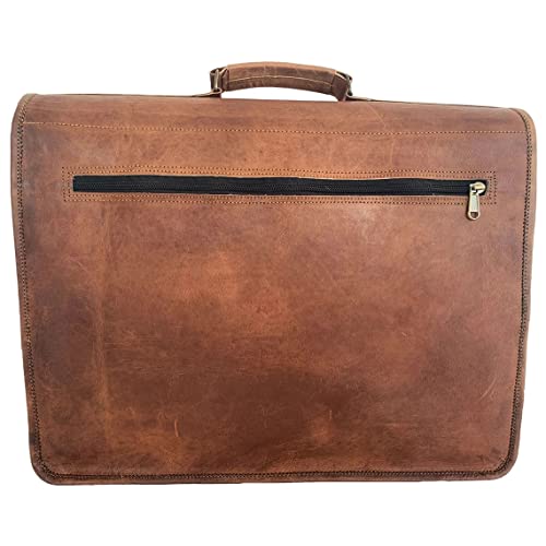 Laptop Bags for men, 18 Inch Leather messenger bags for men, satchel, leather shoulder bag for men, leather college bag, Brown