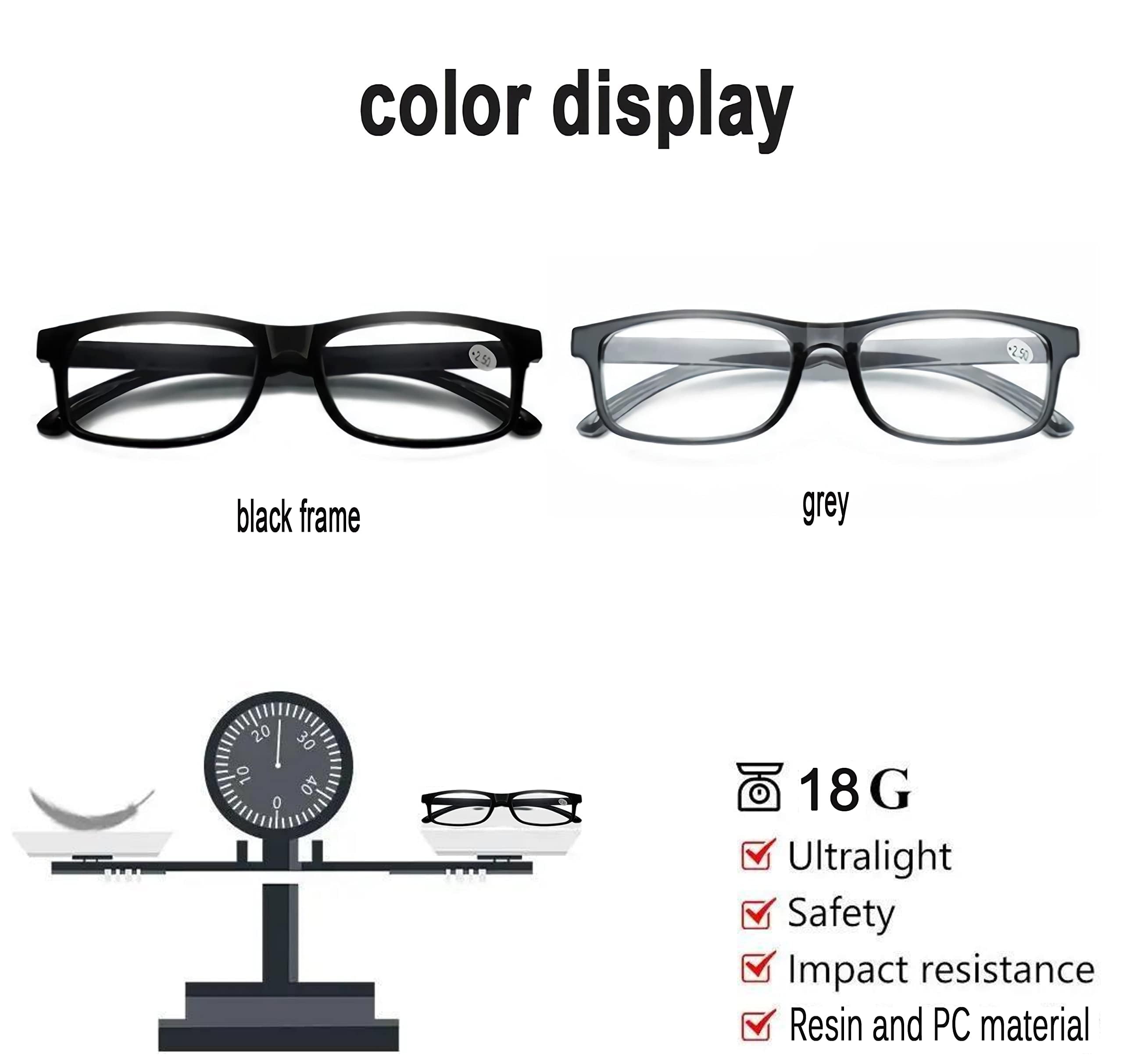 Voitead HD reading glasses men anti-blue light anti-fatigue fashion middle-aged and elderly glasses 1.5