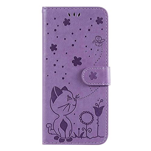Fansipro Phone Cover Wallet Folio Case for Oppo Reno 6 PRO Plus 5G, Premium PU Leather Slim Fit Cover for Reno 6 PRO Plus 5G, 2 Card Slots, Nice fit, Purple