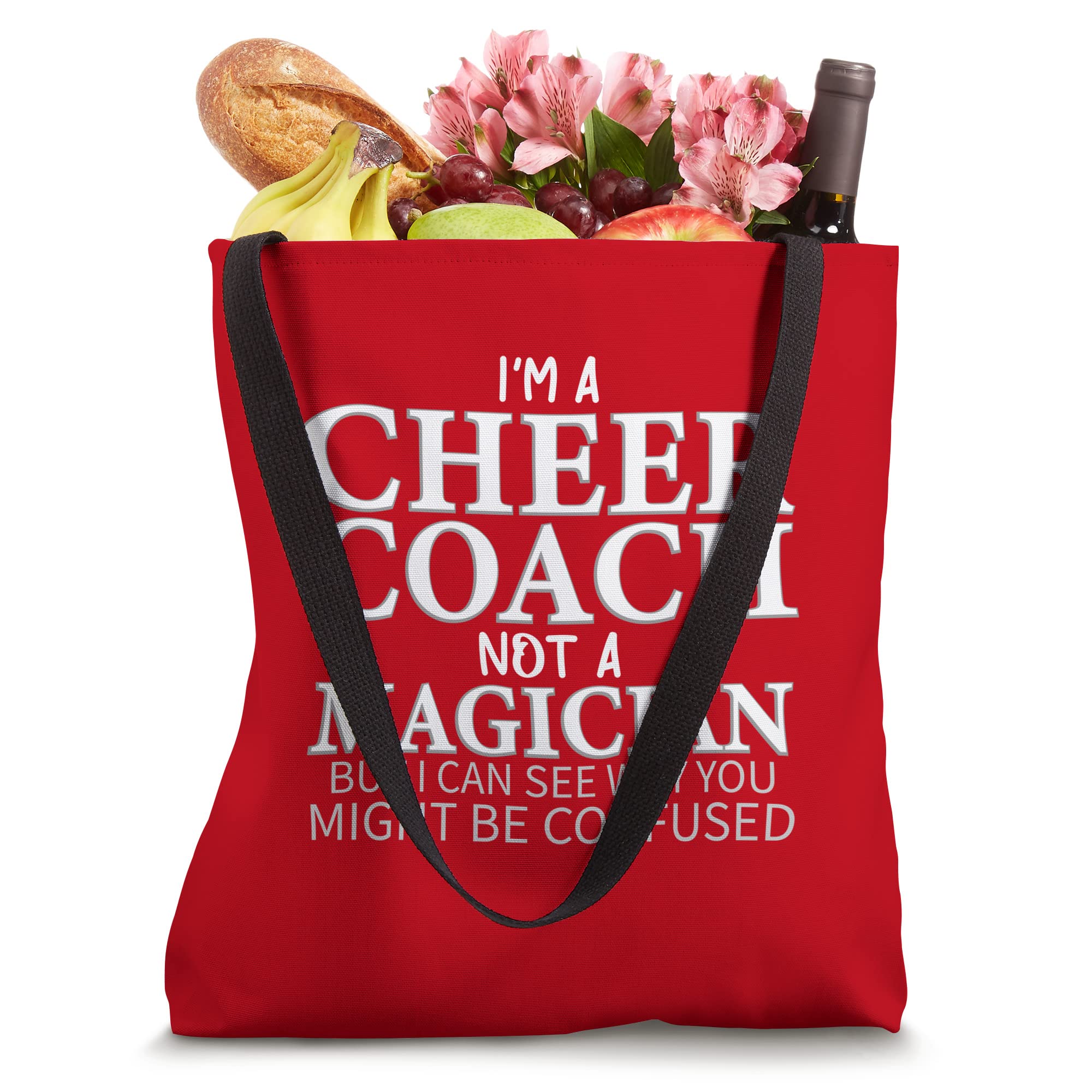 I'm a Cheer Coach Not a Magician - Funny Cheerleading Coach Tote Bag