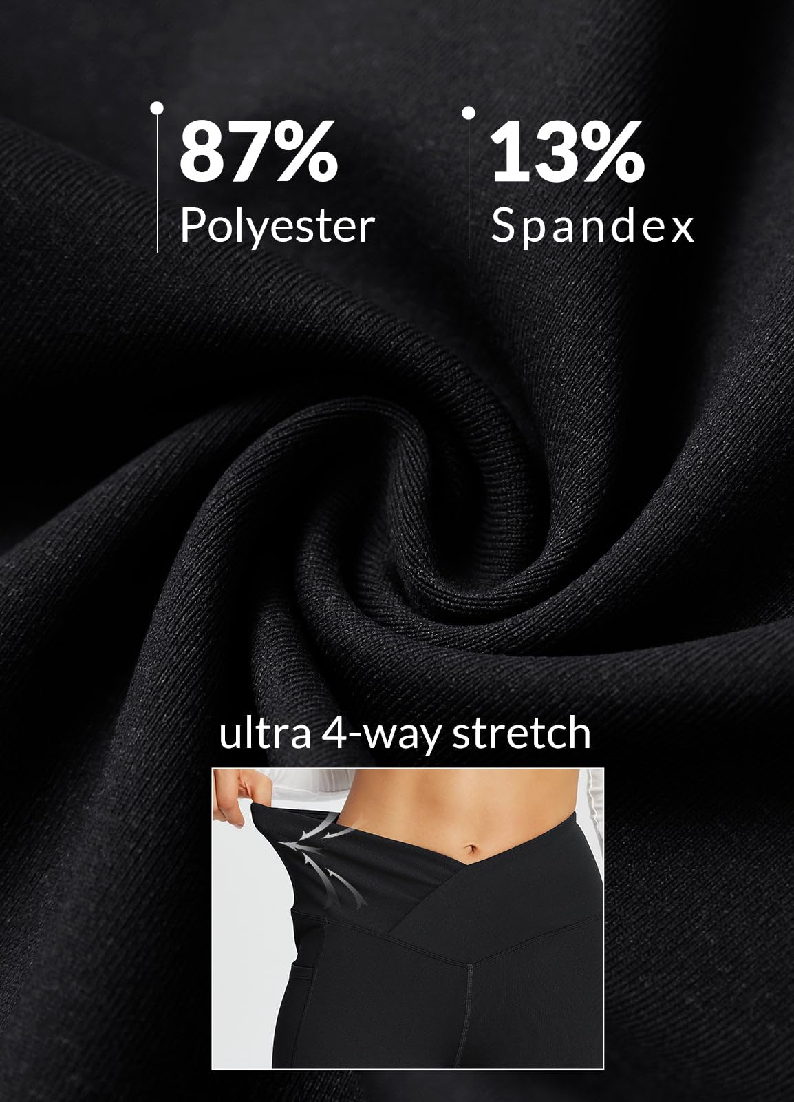 baleaf Women's Yoga Pants with Pockets High Waisted Flare Leggings Casual Workout Wide Leg Pants Black 32" 2XL