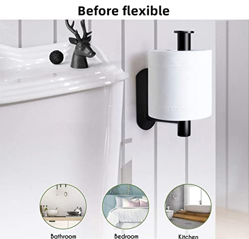 Paper Towel Holder for Kitchen,Under Cabinet&Wall Mount Paper Holder,Magnetic Paper Towel Rack, Self-Adhesive Bathroom Paper Towels Rolls Holder(Adjustable Length up to 14.56inch)