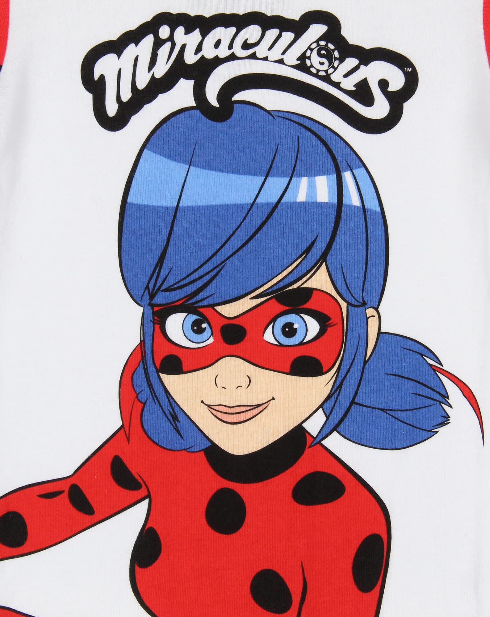 INTIMO Miraculous: Tales of Ladybug & Cat Noir Girls' Tight Fit Character Cartoon Sleep Pajama Set (8)