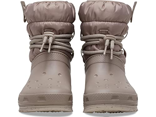 Crocs Women's Classic Neo Puff Luxe Winter Boots Snow, Mushroom, Numeric_10