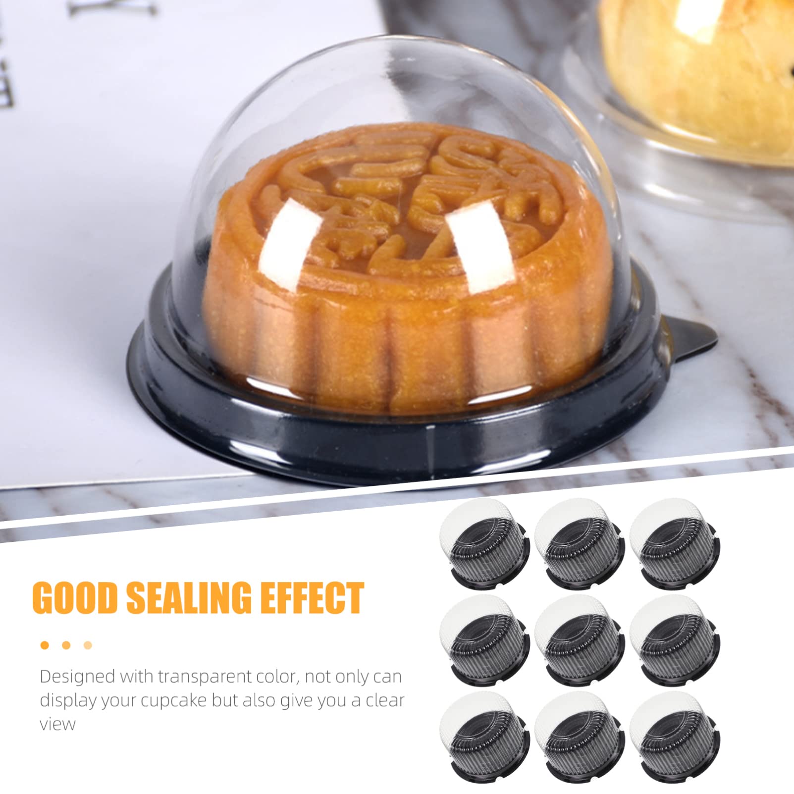 Zerodeko Cake Boxes 10Pcs Cake Carrier Transporter 6 Inch Portable Clear Cake Box With Dome Dessert Keeper Bread Saver Cupcake Container Cheesecake Dome Cake Container Cake Boxes Cupcakes