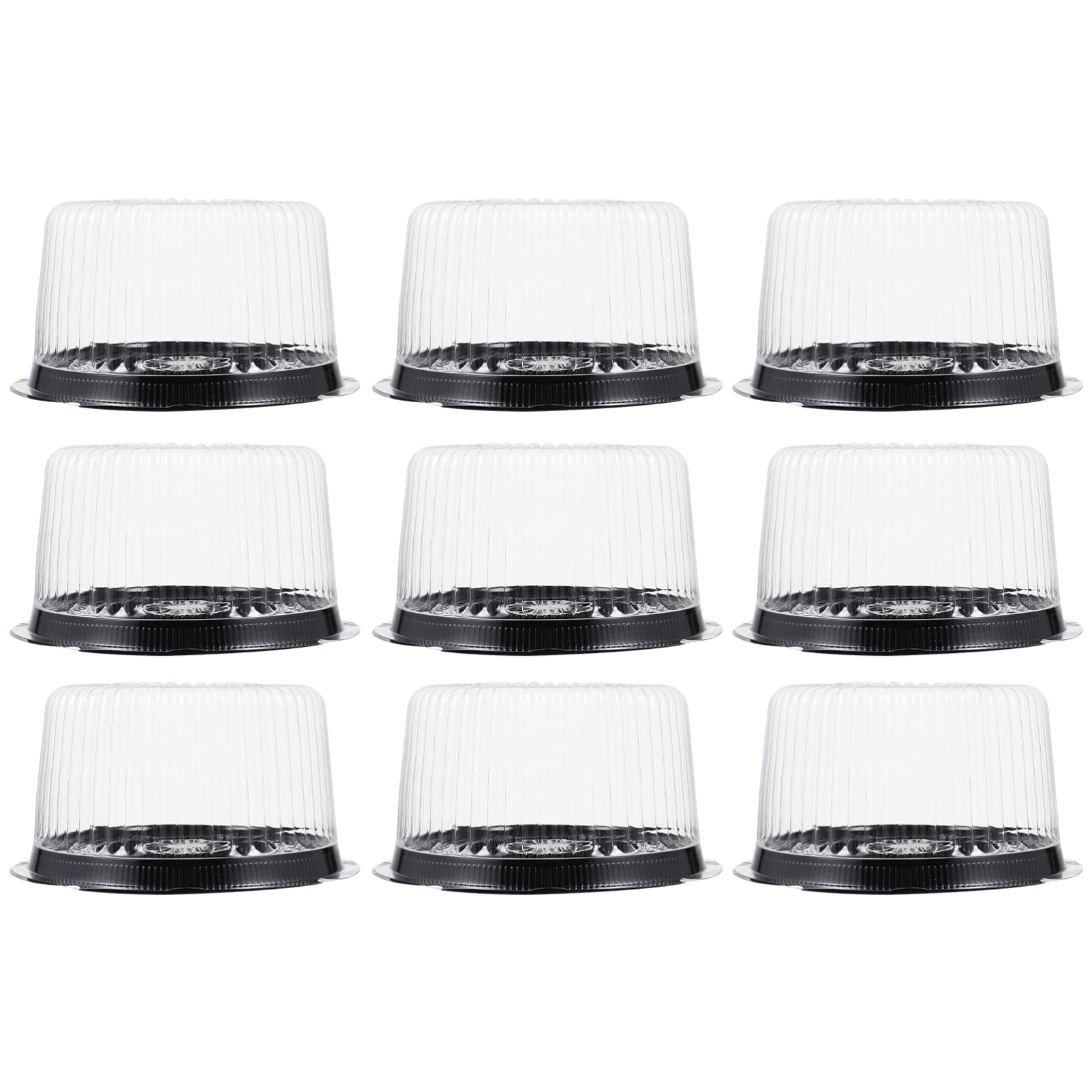 Zerodeko Cake Boxes 10Pcs Cake Carrier Transporter 6 Inch Portable Clear Cake Box With Dome Dessert Keeper Bread Saver Cupcake Container Cheesecake Dome Cake Container Cake Boxes Cupcakes