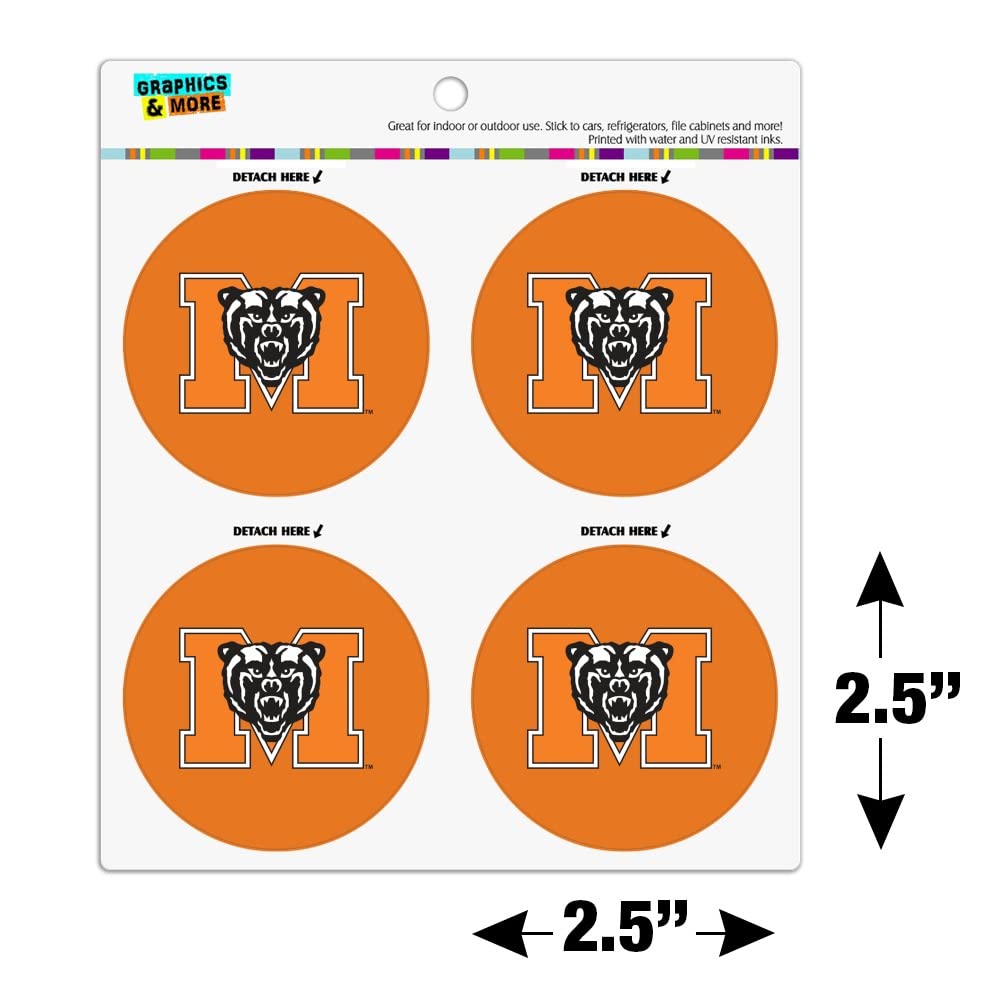 Mercer University Primary Logo Refrigerator Fridge Locker Vinyl Circle Magnet Set