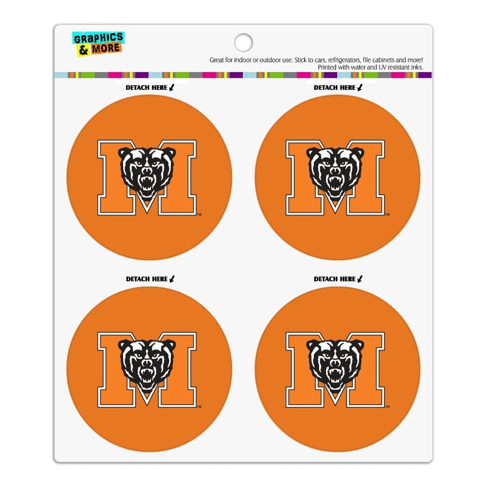 Mercer University Primary Logo Refrigerator Fridge Locker Vinyl Circle Magnet Set