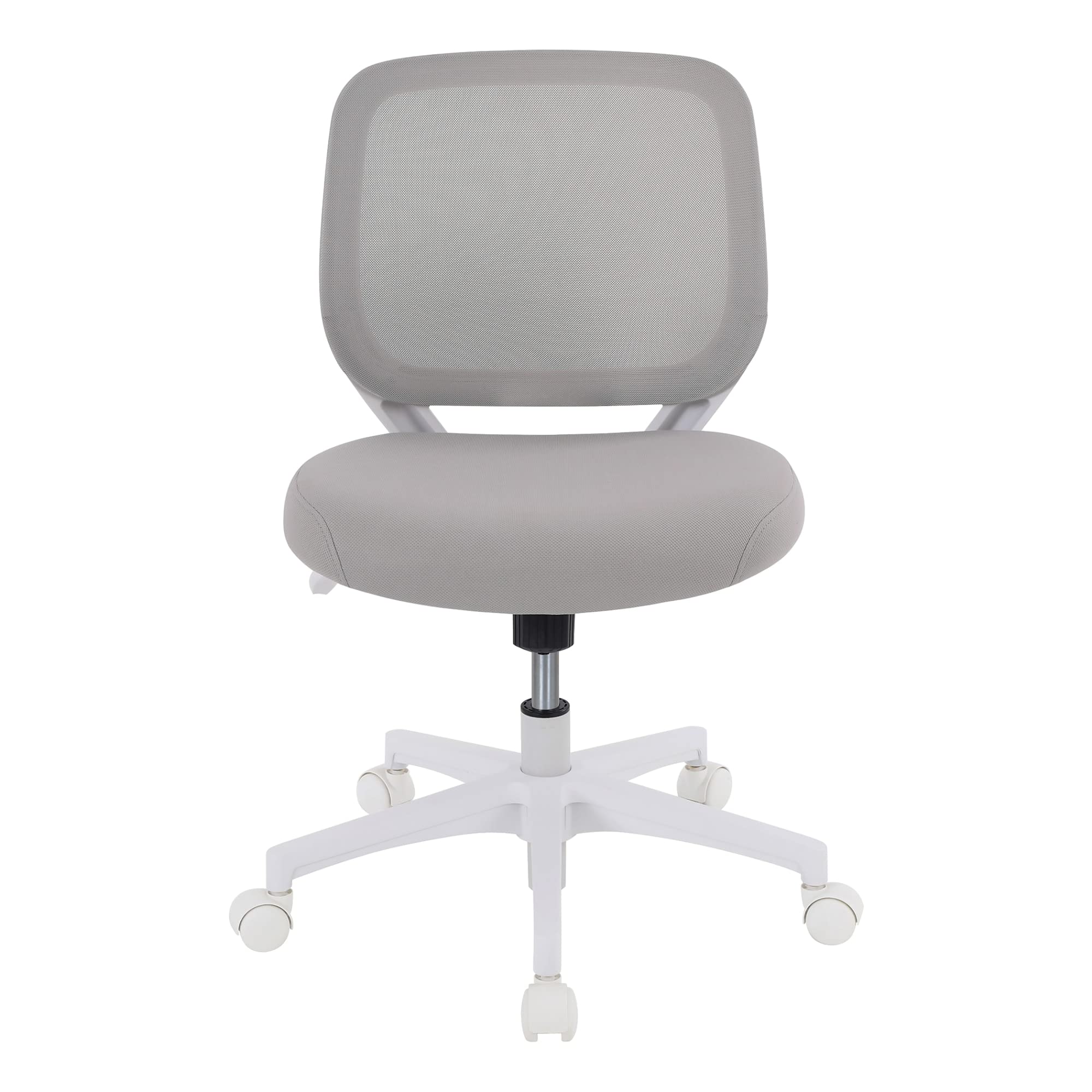 RealspaceĀ® Adley Mesh/Fabric Low-Back Task Chair, Gray/White, BIFMA Compliant