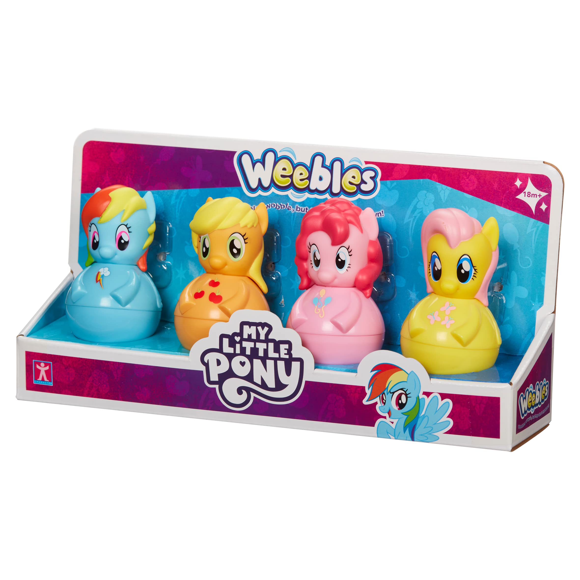 Character Options 07756 WEEBLES Four Pack, Wobble, Preschool Figures, My Little Pony Toys, Multi-Color