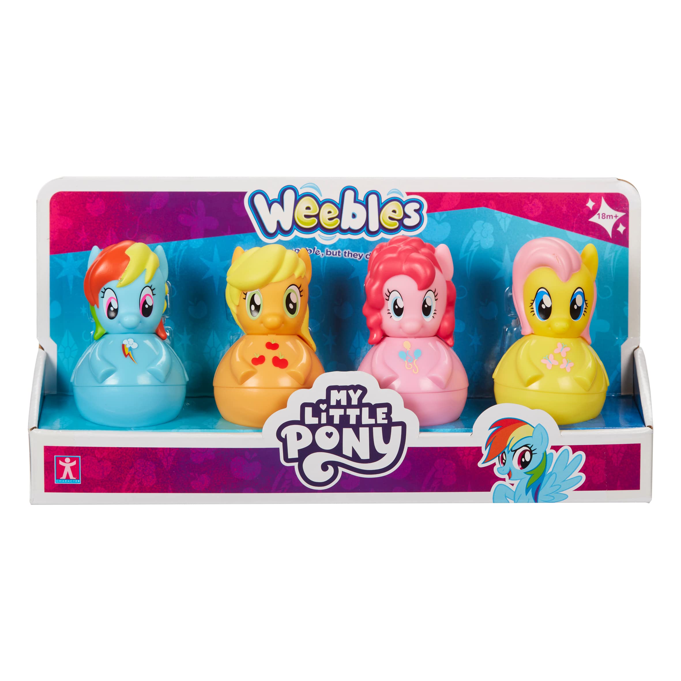 Character Options 07756 WEEBLES Four Pack, Wobble, Preschool Figures, My Little Pony Toys, Multi-Color