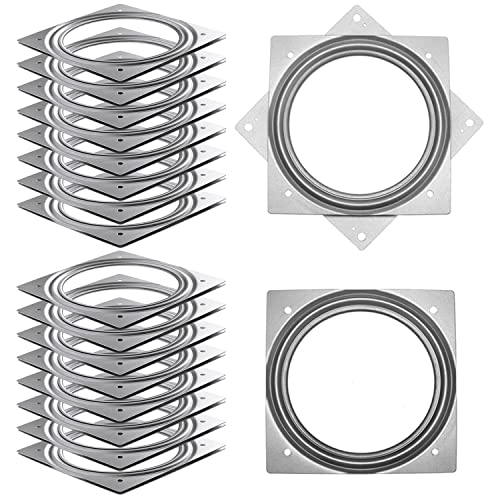 Pack of 8, 6-Inch Lazy Susan Hardware, Silver Lazy Susan Turntable Bearing 5/16" Thick 300lbs for Turntable, Serving Trays, Kitchen Storage Racks, Craft Table, Rotating Bearing Plate