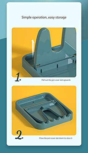 Mini Foldable Lid Rack Multifunctional Kitchen Spatula Soup Spoon Stove Countertop Shelf Pot Lid Storage Shelf