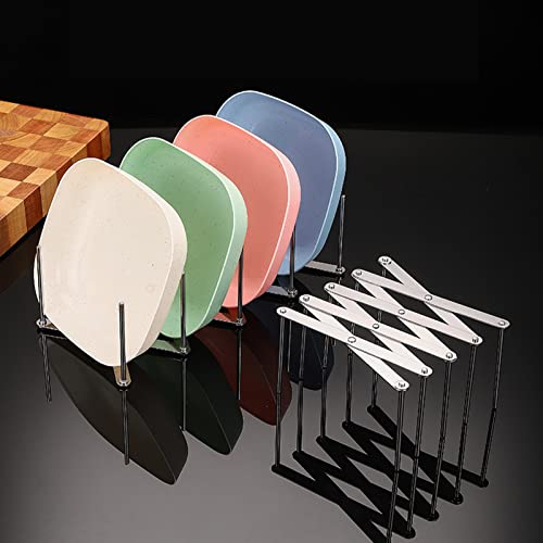 2 Pcs Pot Lid Organizer, Stainless Steel Adjustable Pot Lid Holder, Kitchen Cabinet Pantry Pan and Cutting Board Organizer,Plate Organizer,Bakeware Organizer (2 Pcs)