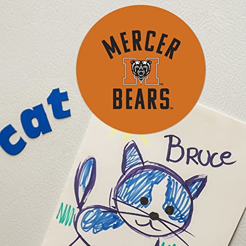 Mercer University Bears Logo Automotive Car Refrigerator Locker Vinyl Circle Magnet