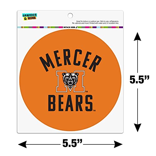 Mercer University Bears Logo Automotive Car Refrigerator Locker Vinyl Circle Magnet