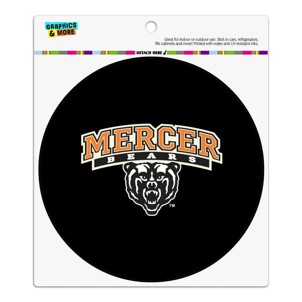 Mercer University Secondary Logo Automotive Car Refrigerator Locker Vinyl Circle Magnet