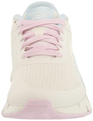 Reebok Girls Zig Dynamica 2.0 Running Shoe, Chalk/Mist/Pixel Pink, 6 Big Kid