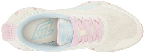 Reebok Girls Zig Dynamica 2.0 Running Shoe, Chalk/Mist/Pixel Pink, 6 Big Kid