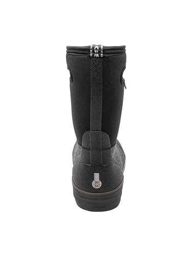 BOGS Classic II Wide Solid Snow Boot, Black Multi, 10 US Unisex Little Kid