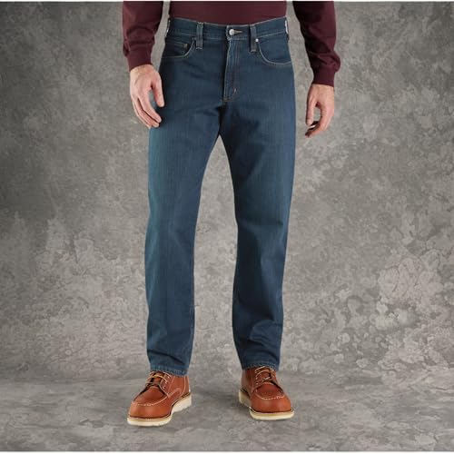 Carhartt Men's Rugged Flex Relaxed Fit Fleece-Lined 5-Pocket Jean, Rapids, 32 x 32