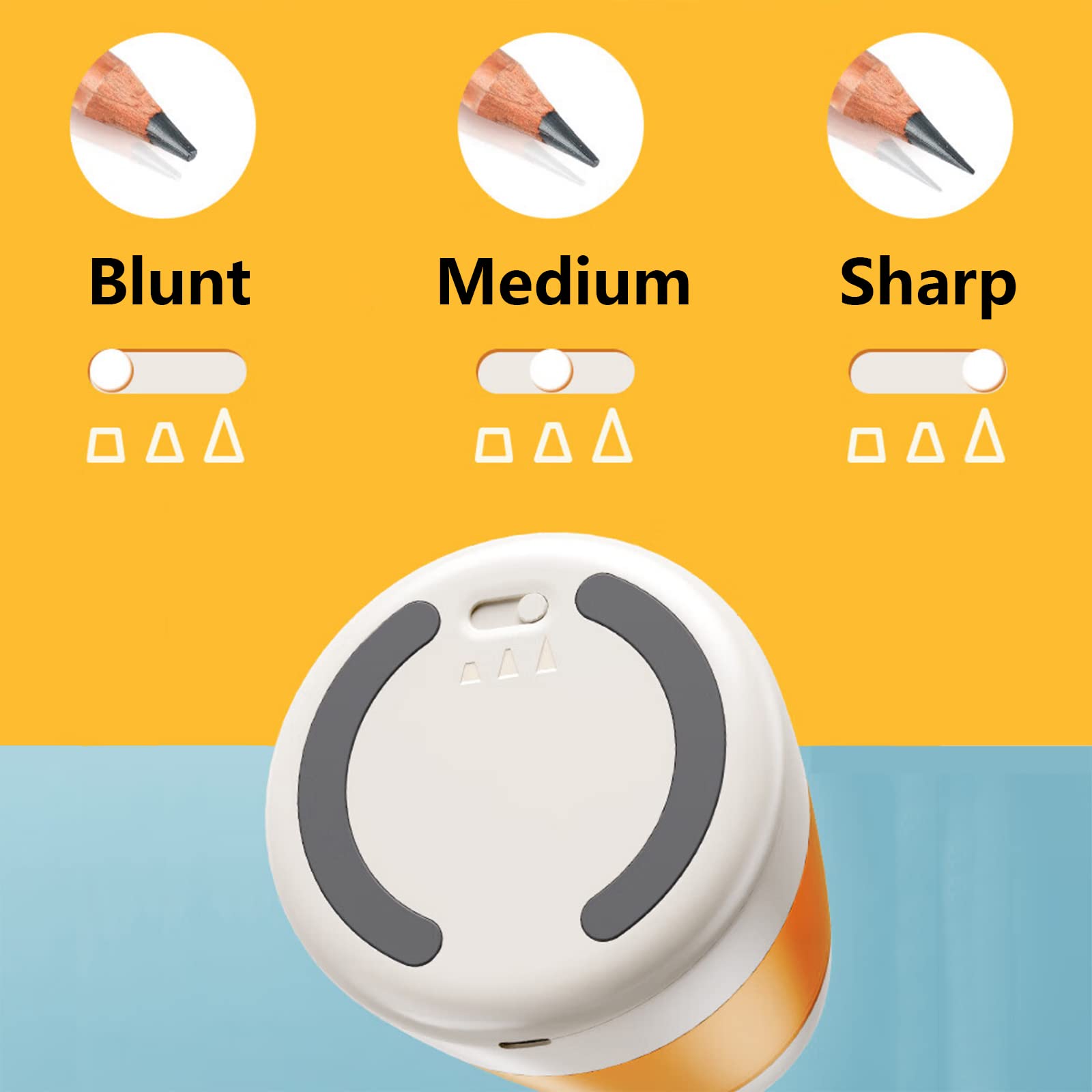 Skynow Rechargeable Pencil Sharpener,Fully Automatic Electric Sharpener for Kids,Teachers,Students,Engineers;Fast Sharpening Dont Need Holding Pencils,Ideal for Short Pencil Save Pencils.