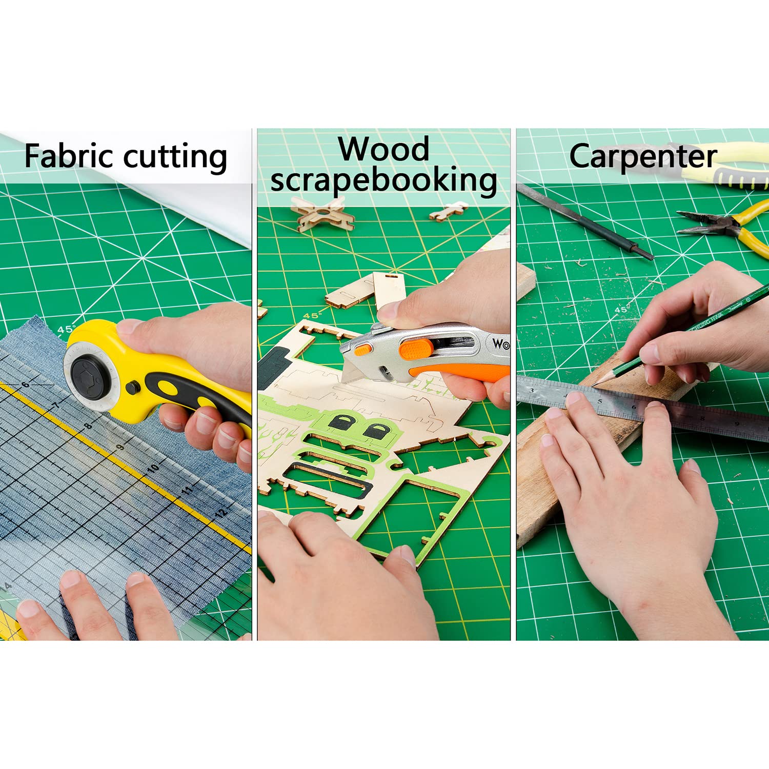worklion self healing cutting mat 36" x 48" for sewing,fabric cutting,rotary cutting,5-layer non-slip as desk top for Scrapbooking & Quilting & Sewing & Arts & Crafts Project……