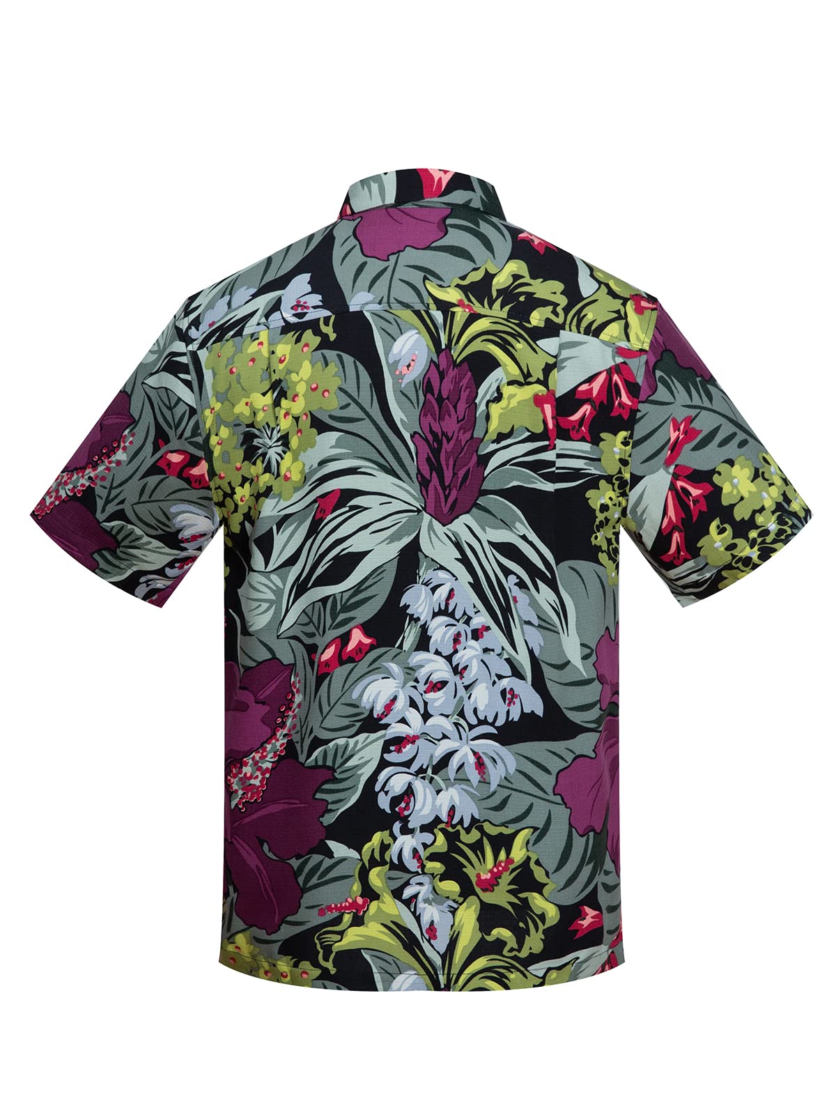 Havana Breeze Men's Hawaiian Button Shirts Breathable & Luxurious Silk Blend Short Sleeve Blouse for Vacation Safflower XXL