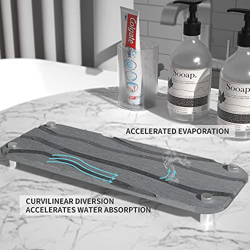 IEVEY Instant Dry Kitchen Sink Organizer Sponge Holder for Kitchen Sink, Under Sink Organizer with a Diatom Mud Base, Suitable for Sink Organizers in Kitchens, Bathrooms, Pantries