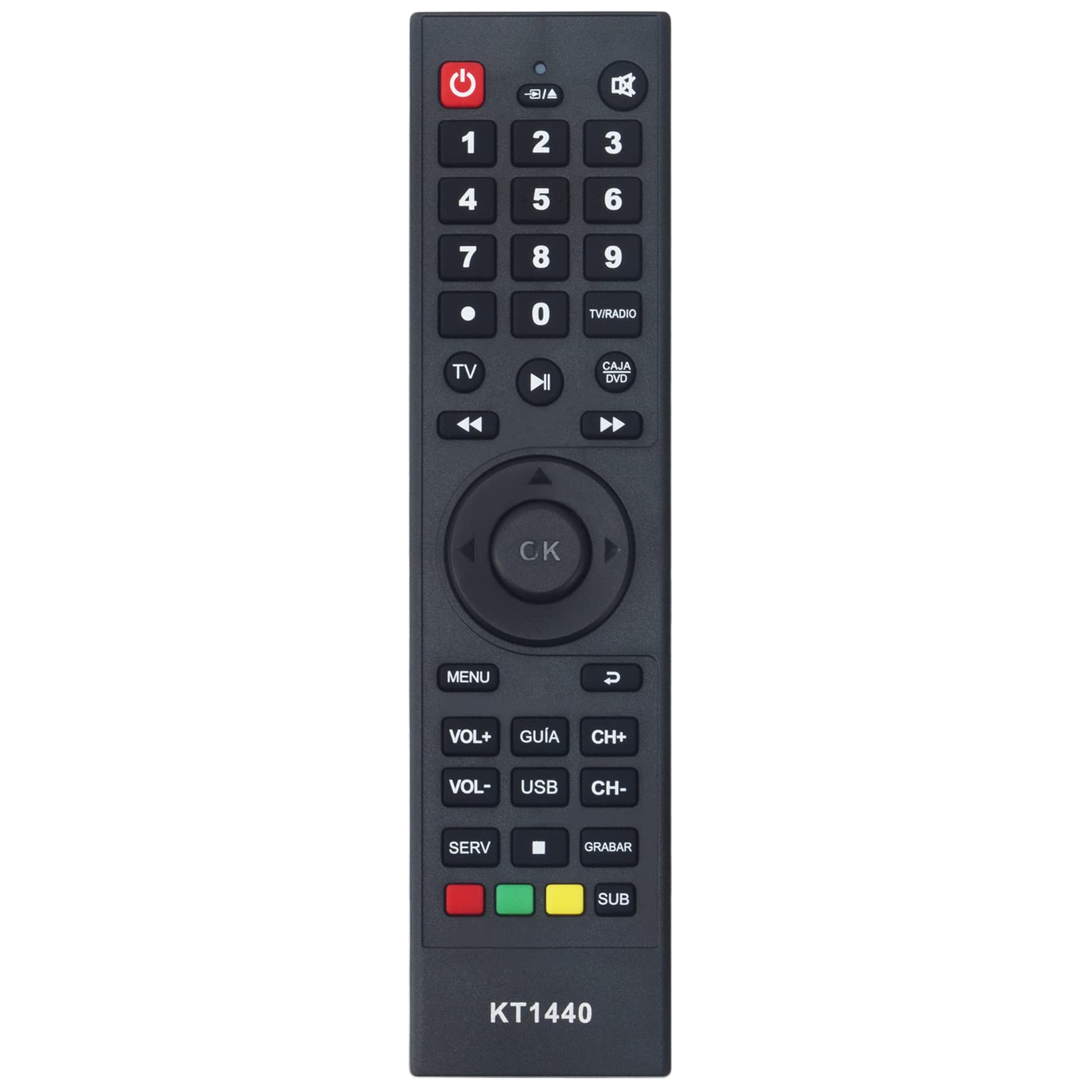 KT1440 Remote Control Replacement Supports for Haier CRT ATEC DTV Panda Parker TV Wentai DVD Gelec Soyea TV