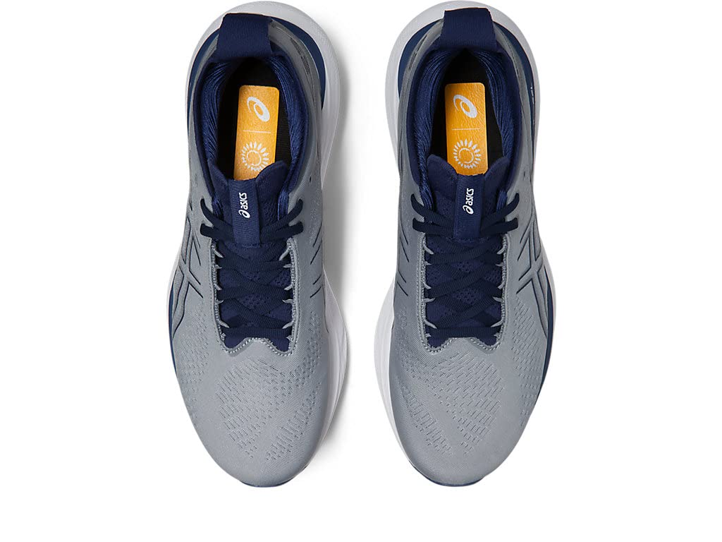 ASICS Men's Gel-Nimbus 25 Running Shoes, 9, Sheet Rock/Indigo Blue