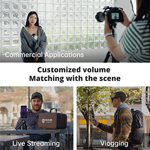 Hollyland Lark M1 Wireless Lavalier Microphone, Compact Lapel mic with Noise Canceling, 656FT Range, 8H Video Recording, Compatible with iPhone, Camera, Android - No Charging Case