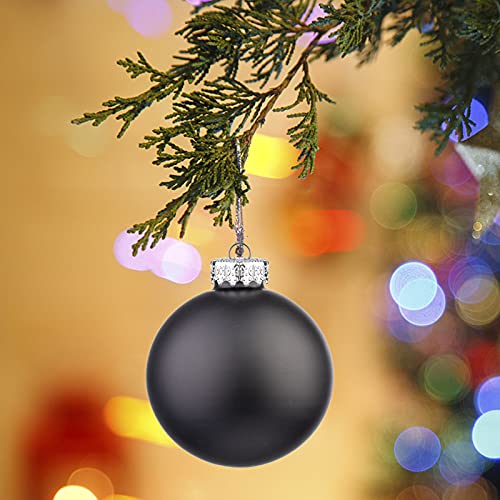 10PCS 2.64"(67mm) Christmas Ball Ornaments for Christmas Decorations, Glass Ball Present for Xmas Trees,Festival, Home Party and Wedding Party, Xmas Tree Decorations Set(Black)