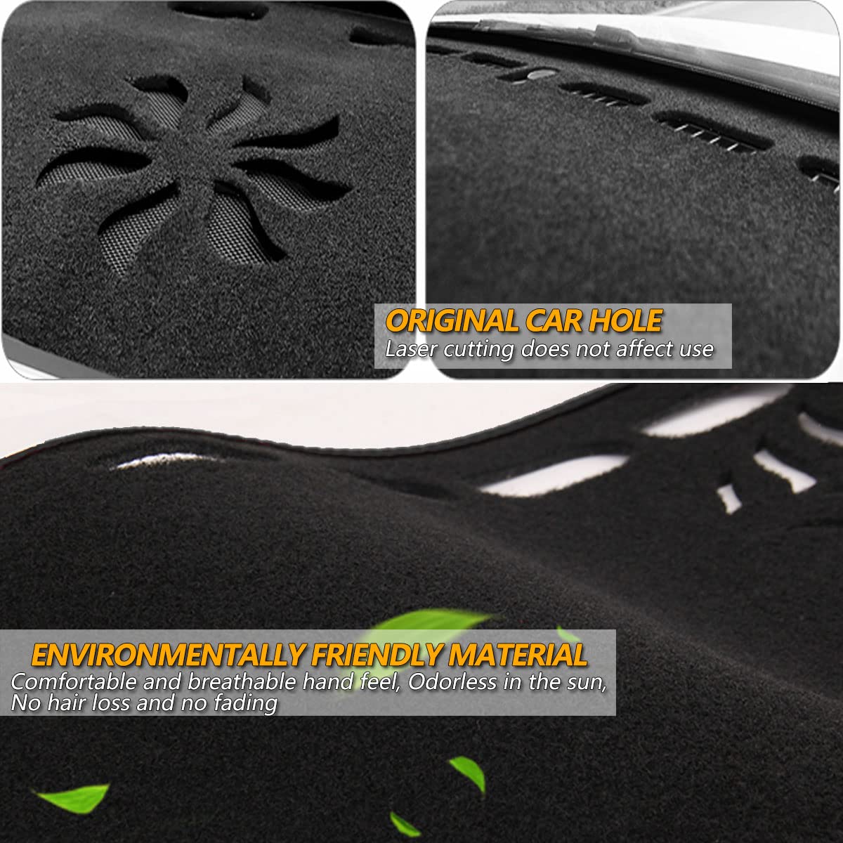 AUQDD Dashboard Cover Flannel Dash Mat Custom Compatible with 2016 2017 2018 2019 2020 2021 2022 2023 Toyota Tacoma, Anti-Glare, Anti-Reflection, No Peculiar Smell - with Storage Compartment