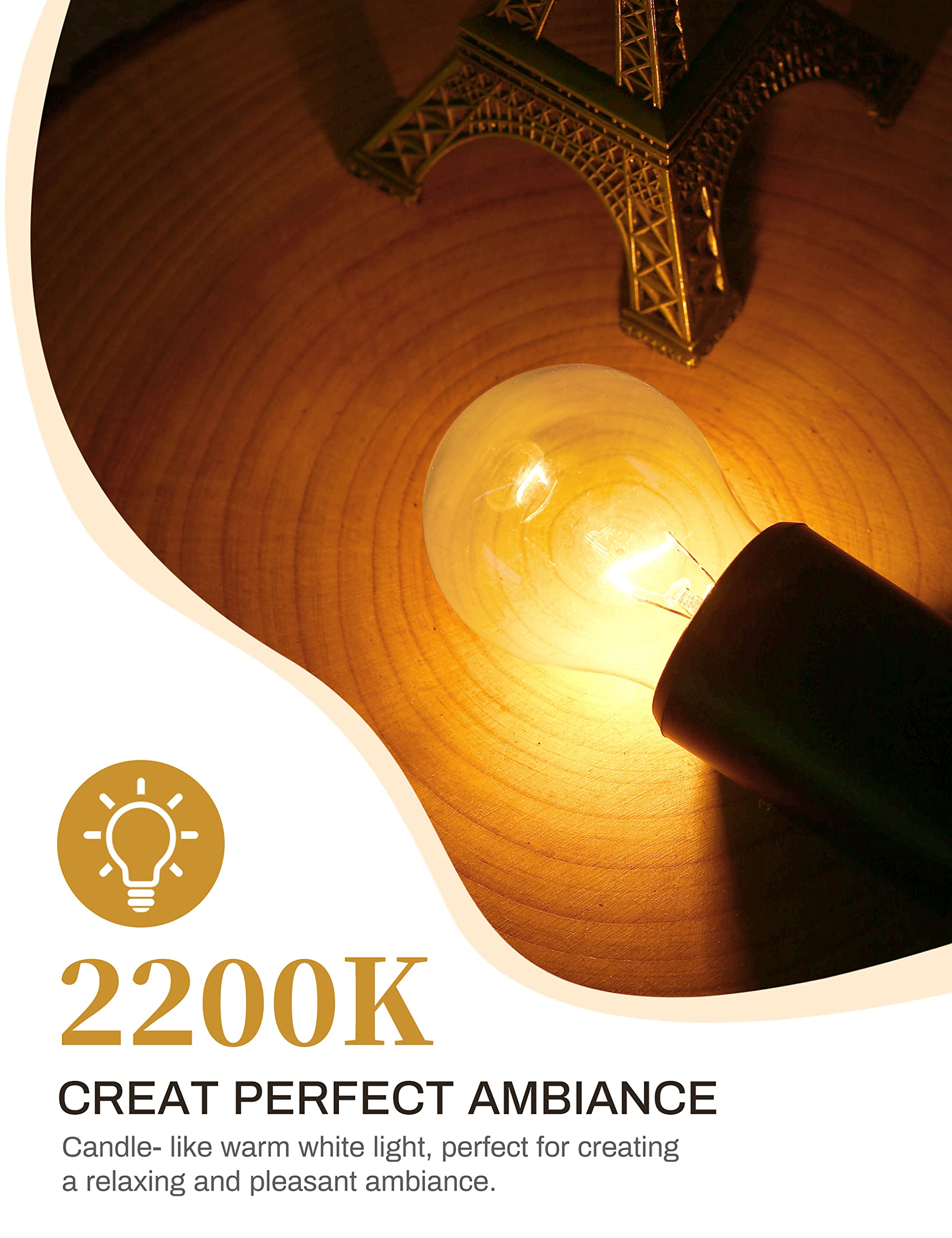 DORESshop Appliance Bulb, Oven Light Bulb, E26 Appliance Light Bulb, A15 40 Watt Appliance Bulb for Oven, Stove, Refrigerator, Microwave, 2 Pack